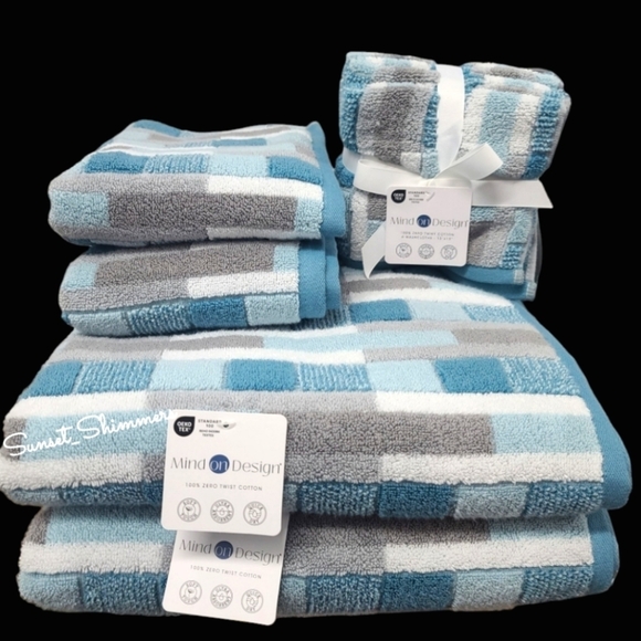 Mind on Design | Bath | 8 Mind On Design Teal Gray Color Block Zero ...